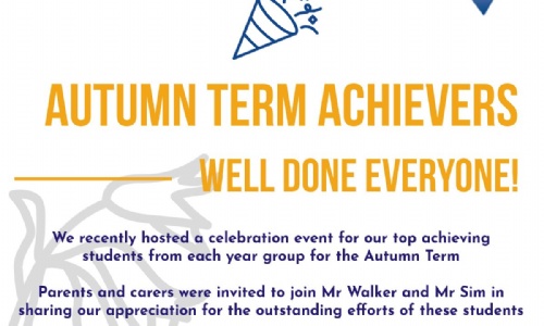Stowupland High School - Autumn Term Achievers